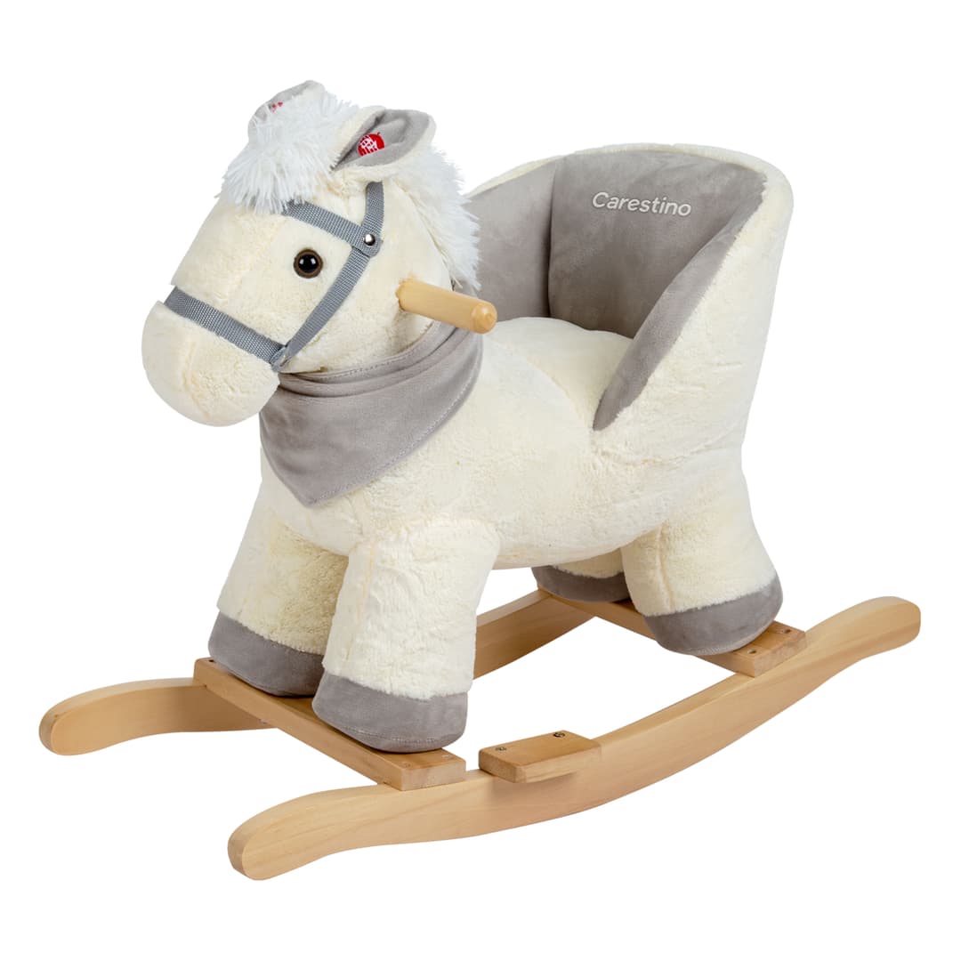 Peluche mecedor 12meses caballo blanco | Carestino Perú